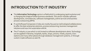 It industry | PPTX