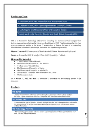 It industry tcs group 7_ssm assignment | PDF