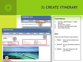 Itinerary Website (Web Development) | PPT