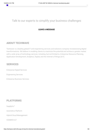 IT Infra SAP S4 HANA for chemical manufacturing plant.pdf