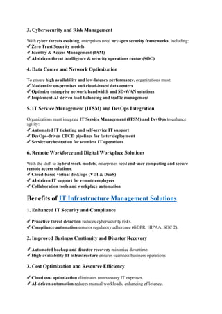 Transforming Enterprises with IT Infrastructure Management Solutions | PDF