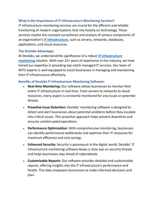 The Importance of Choosing the Best IT Infrastructure Monitoring ...