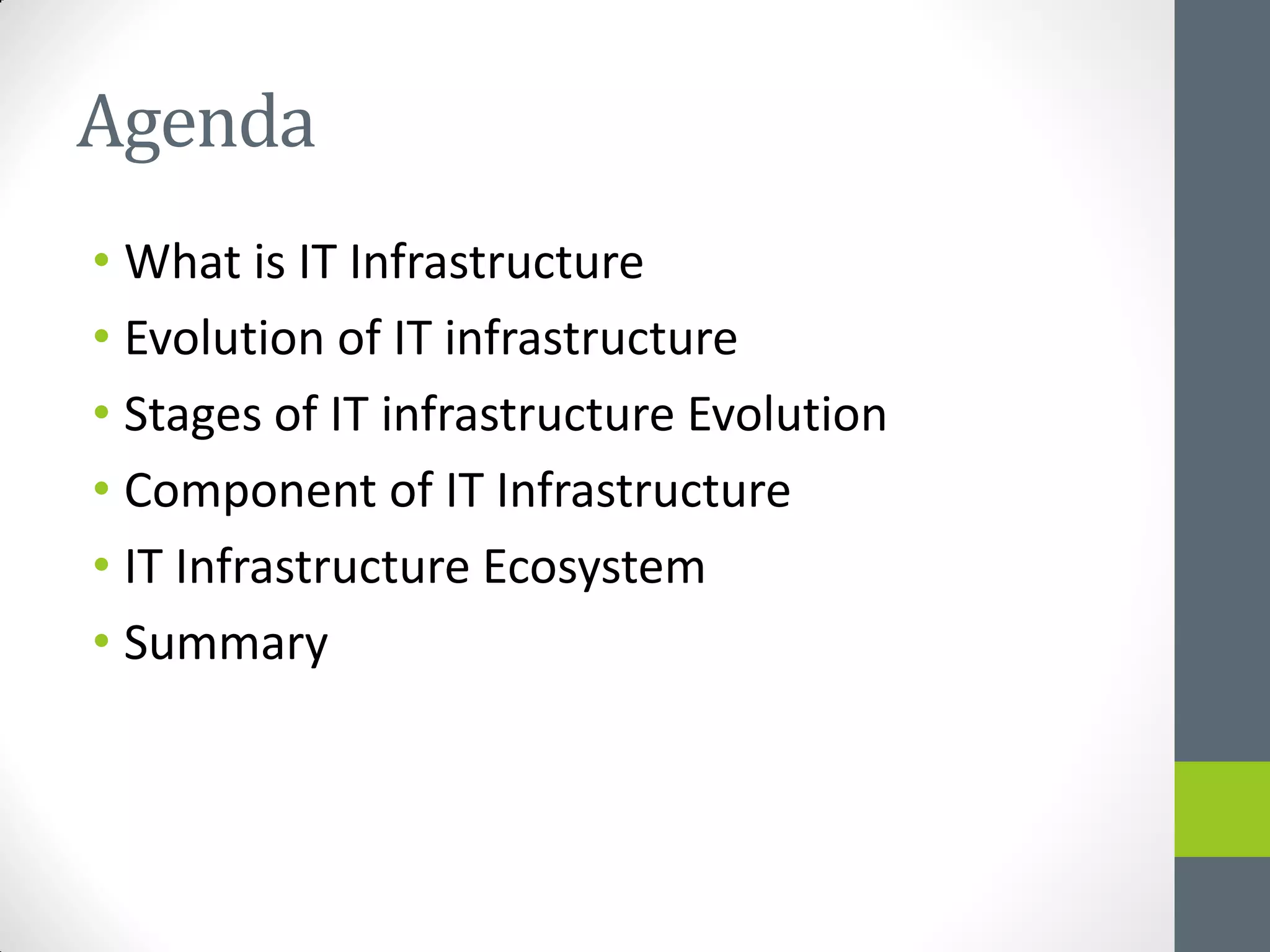 IT Inftractructures - Evolution of IT Inftractructure | PDF