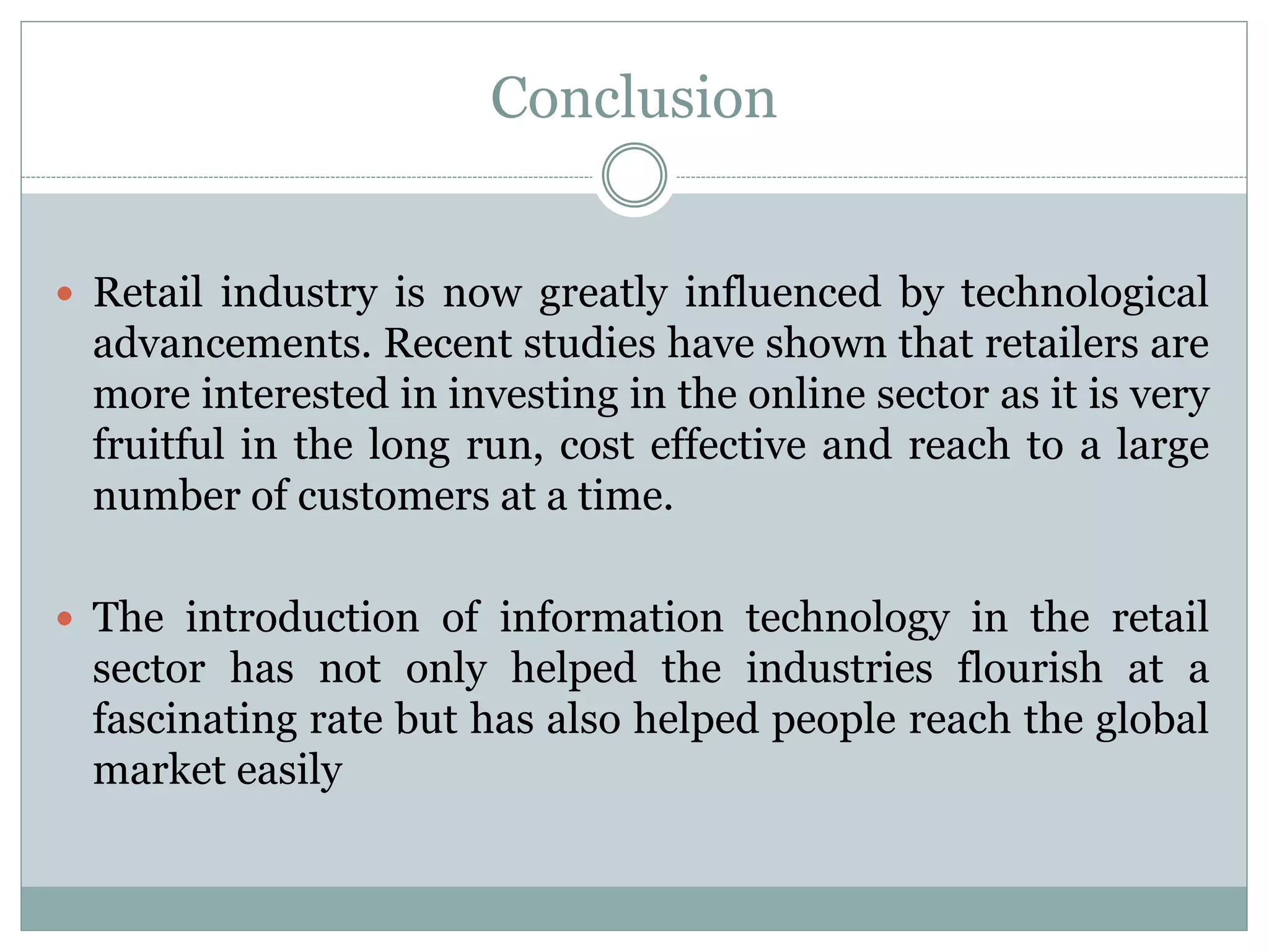 Information Technology in retail industry | PPTX