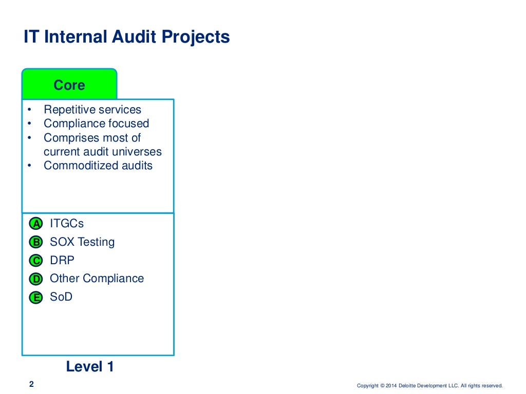 IT internal audit: auditing what matters