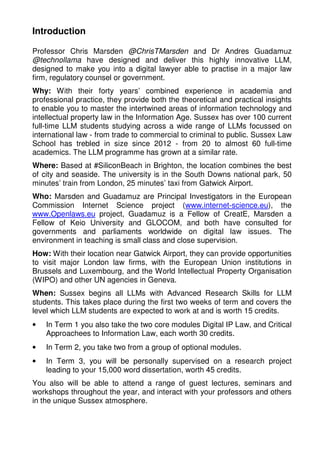 LLM Masters in Information Technology and Intellectual Property Law ...