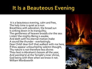 It is a beauteous evening | PPTX