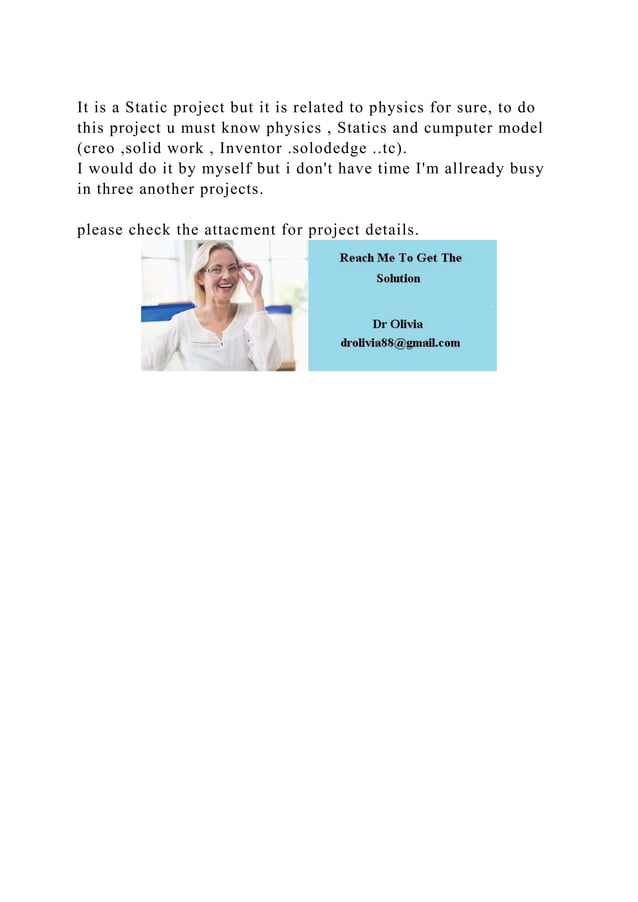 It is a Static project but it is related to physics for sure, to do .docx