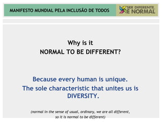 Itisnormaltobedifferent | PPTX | Political Issues & policy | Politics