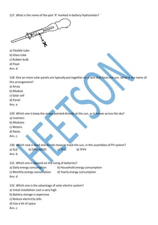 ITI Solar Technician NIMI Question Bank PDF | PDF