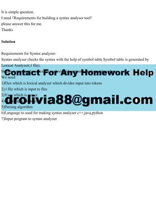 It is simple question.I need Requirements for building a syntax .pdf