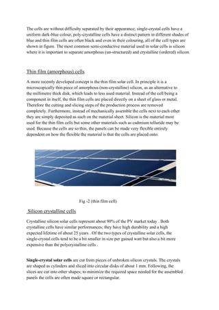 SOLAR ENERGY report solar panel photo diode | PDF