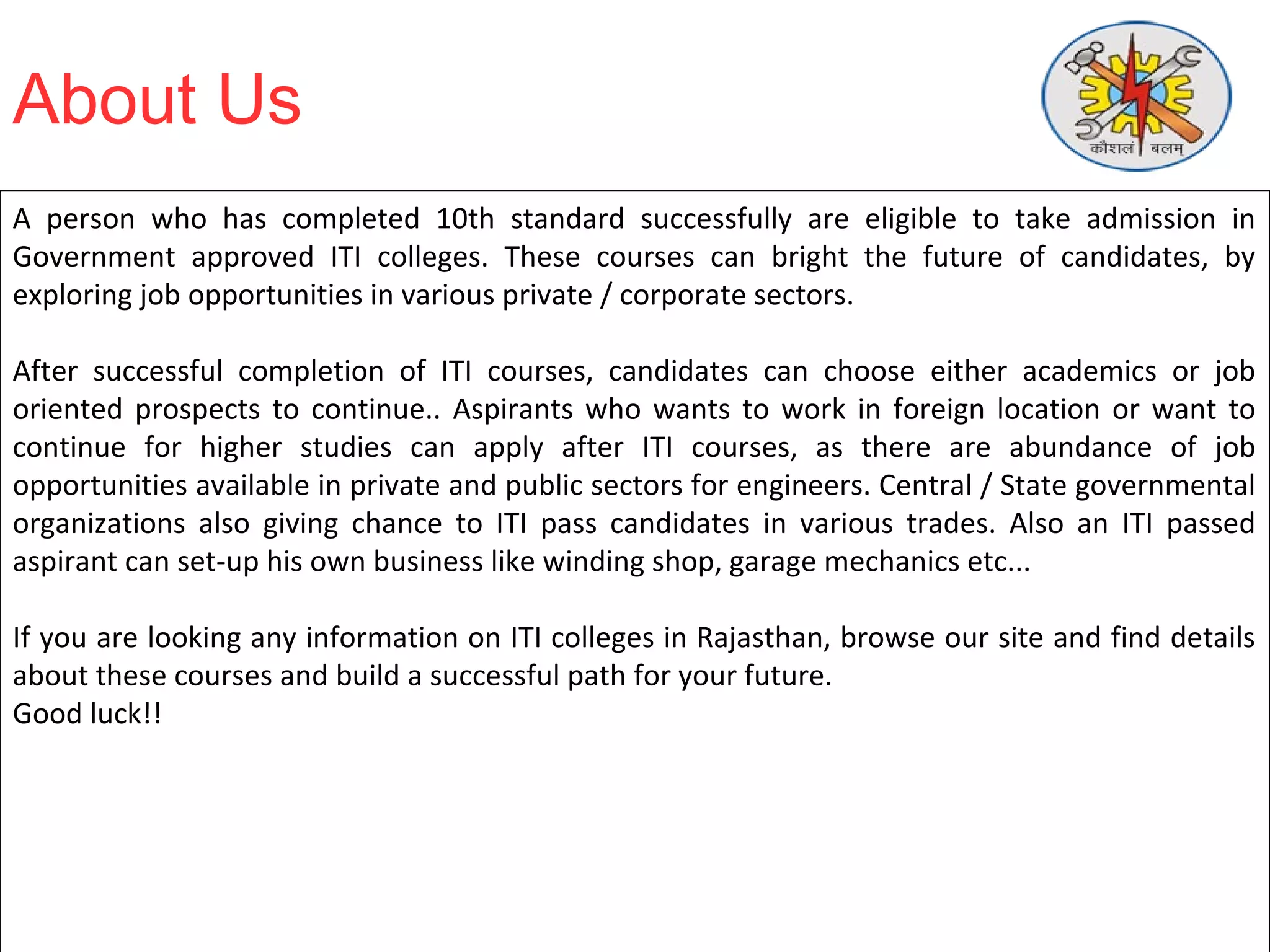 ITI College Website | PPT