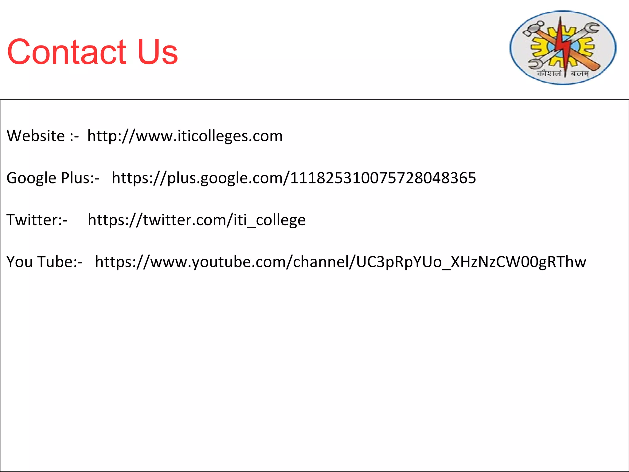 ITI College Website | PPT
