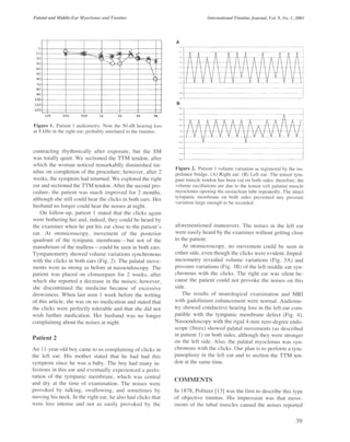 Mioclonia palatal y mioclonia oido medio | PDF
