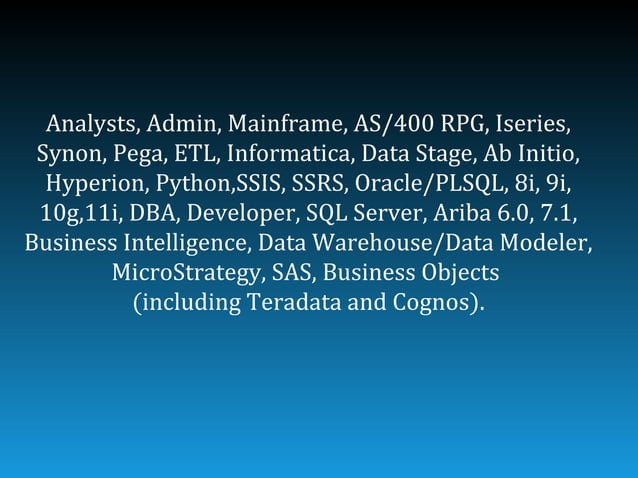 IT Jobs Ppt | PPT | Computing | Technology & Computing