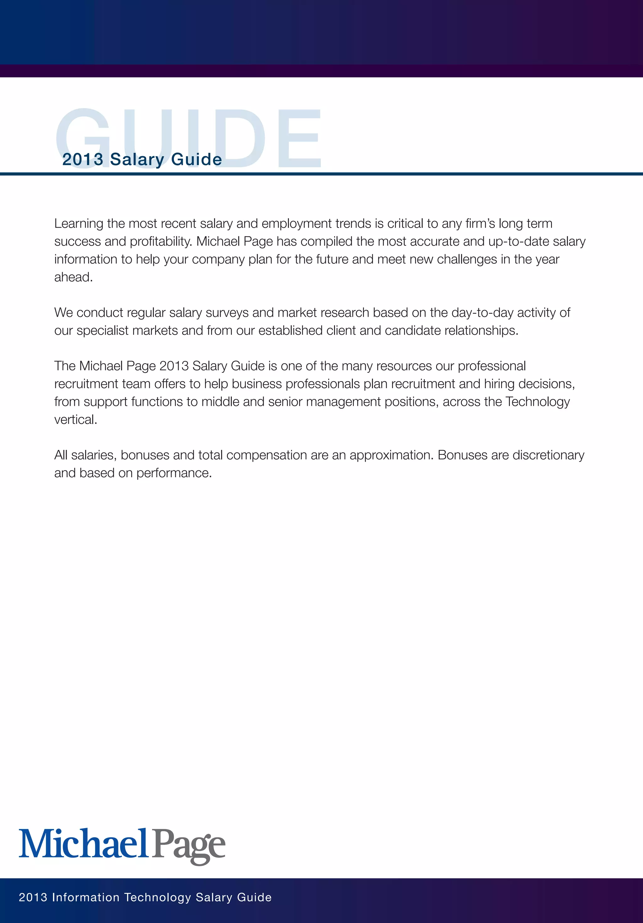 2013 Salary Survey | PDF