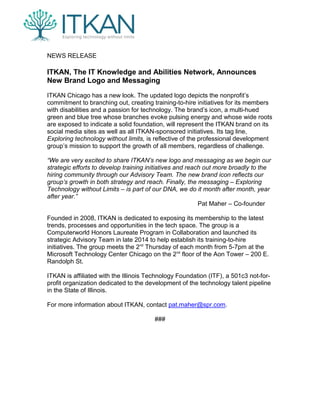 Itkan logo press release | PDF