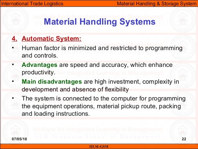 Itl lecture-11 (material handling & storage system) Itl lecture-11 (material handling & storage system)