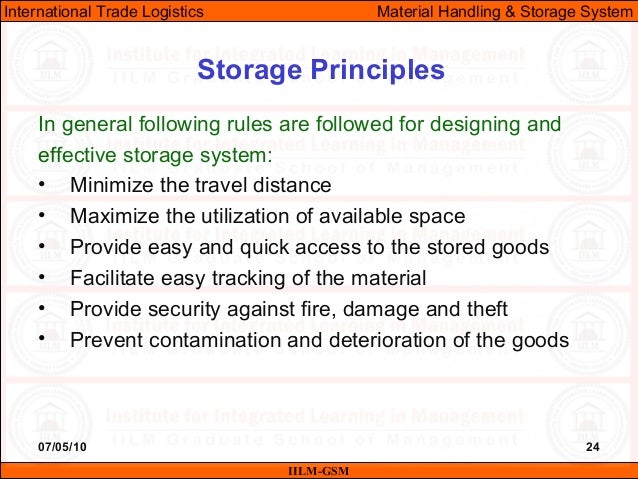Itl lecture-11 (material handling & storage system) Itl lecture-11 (material handling & storage system)
