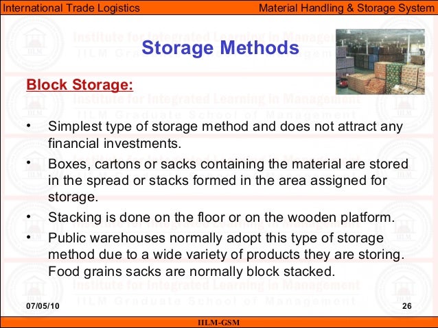 Itl lecture-11 (material handling & storage system) Itl lecture-11 (material handling & storage system)