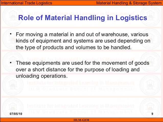 Itl lecture-11 (material handling & storage system) Itl lecture-11 (material handling & storage system)