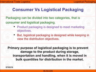 Itl lecture-20 & 21 (logistical packaging) | PPT