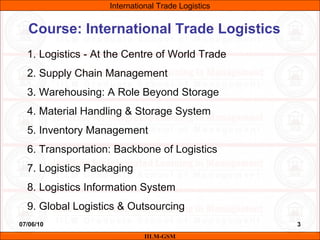 Itl lecture-22 (logistics information system) | PPT
