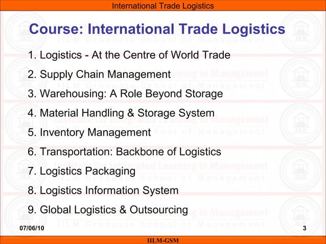 Itl lecture-22 (logistics information system) | PPT | Data Storage and ...