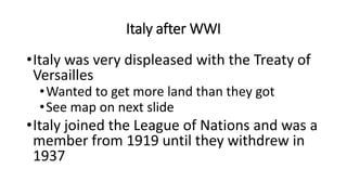 Italy’s road to wwii | PPTX