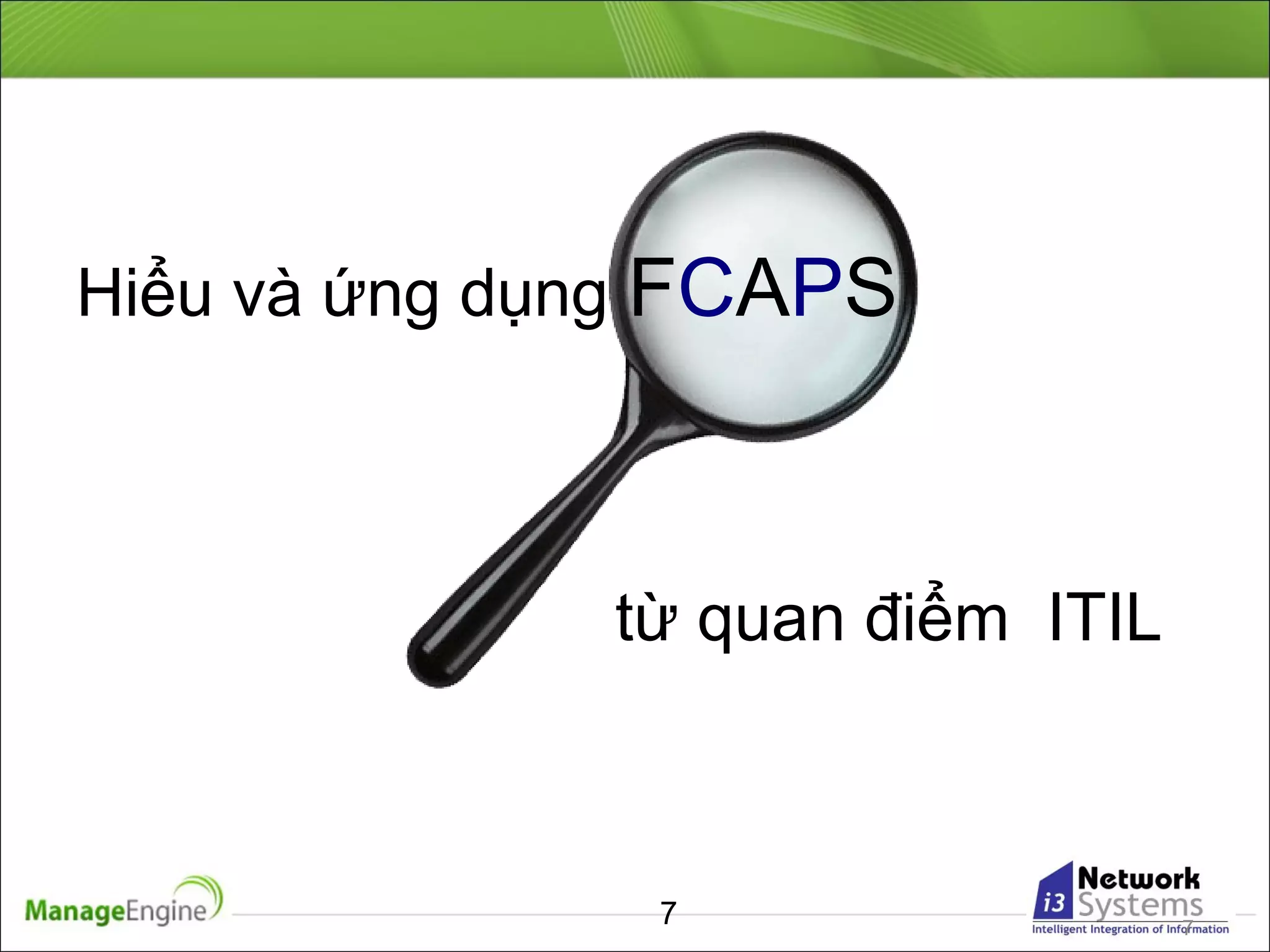 IT Leader Club Hanoi - ITIL - FCAPS nhin tu quan diem ITIL - Luu Van Hau | PDF