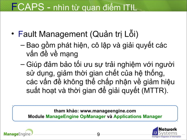 IT Leader Club Hanoi - ITIL - FCAPS nhin tu quan diem ITIL - Luu Van ...