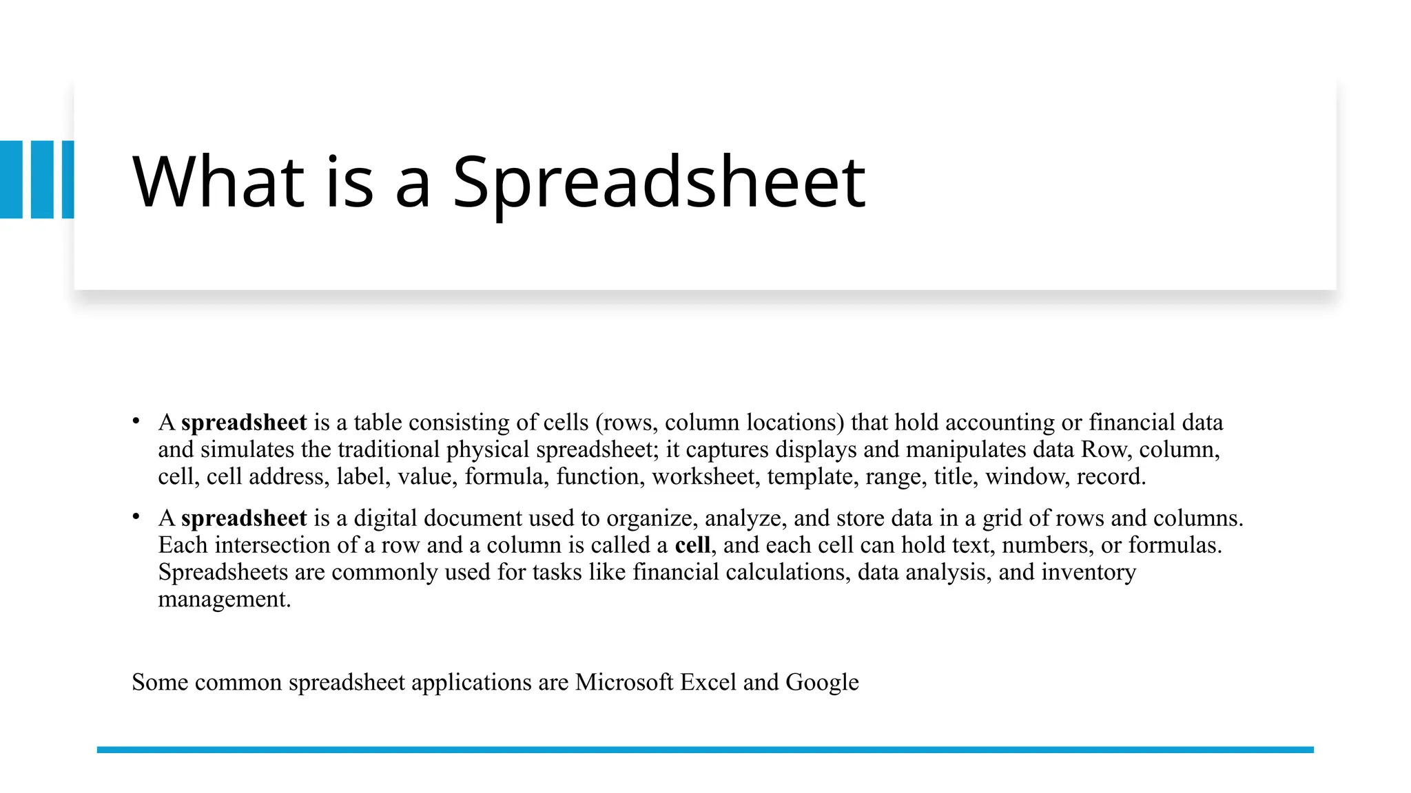 Information Technology CSEC: Spreadsheet | PPTX