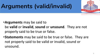 Intro to Logic lecture 1 | PPT