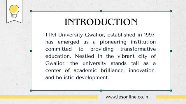ITM University Gwalior: Shaping Futures.pdf