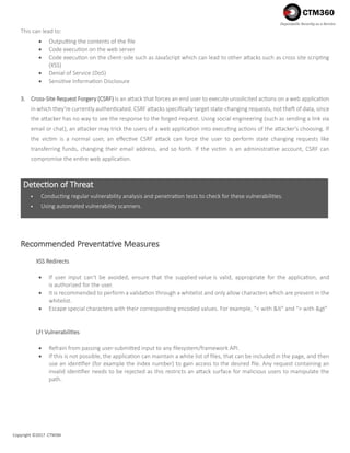 XSS, LFI & CSRF vulnerabilities | PDF