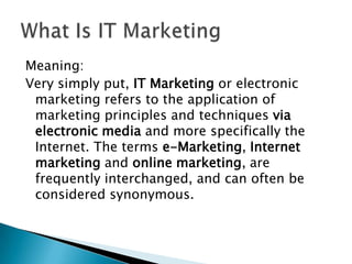 Information technology marketing | PPT