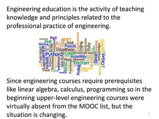 Towards MOOCs and Their Role in Engineering Education | PDF