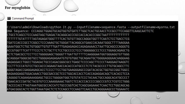 Transcription of DNA to RNA using python programming | PPTX | Chemistry | Science