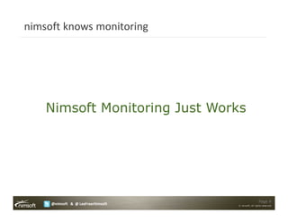IT Monitoring that Just Works - presented at CA World 2011 | PDF ...