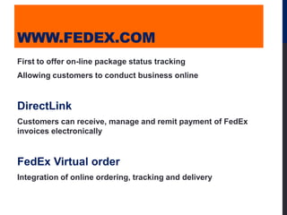 FEDEX blue ocean strategy | PPT