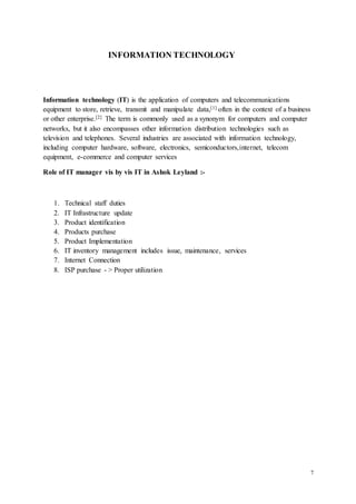 Itm project report | DOCX | IT and Internet Support | Internet