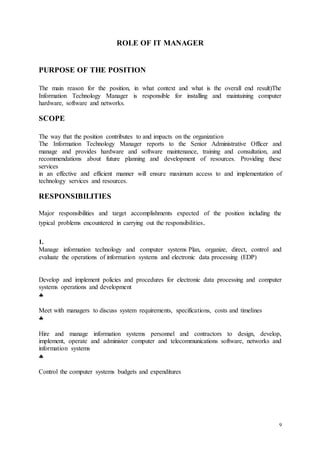 Itm project report | DOCX | IT and Internet Support | Internet