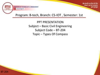 itm theme page for ppt on civil engineering on types of compass.pptx