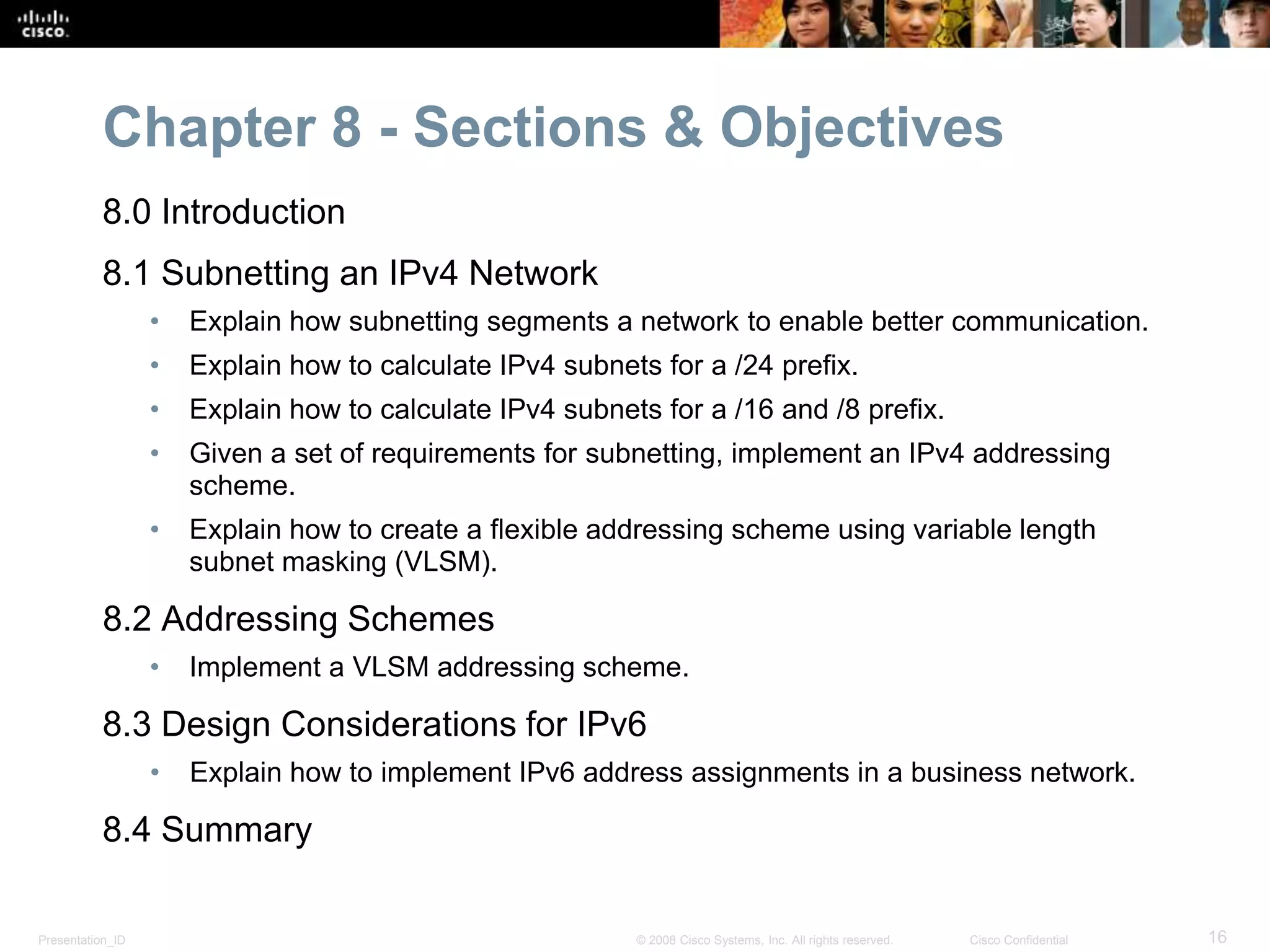 CCNA (R & S) Module 01 - Introduction to Networks - Chapter 8 | PPTX