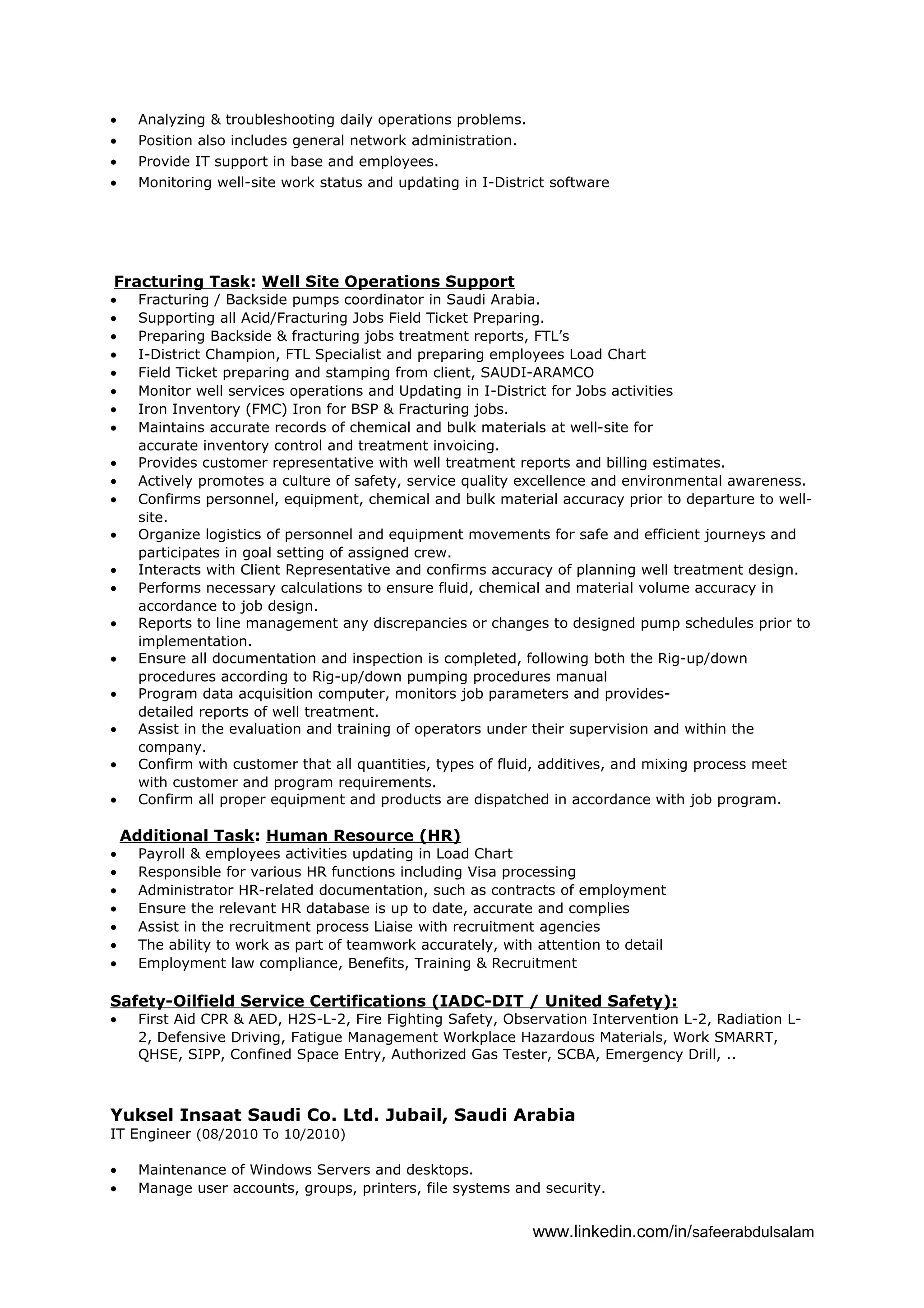 IT, Network System Engineer | DOC | Operating Systems | Computer Software and Applications