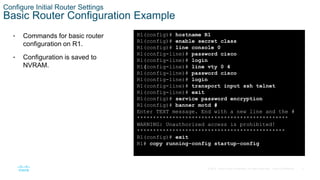 Detailed explanation of Basic router configuration | PPTX | Computer Networking | Computing