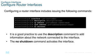 Detailed explanation of Basic router configuration | PPTX