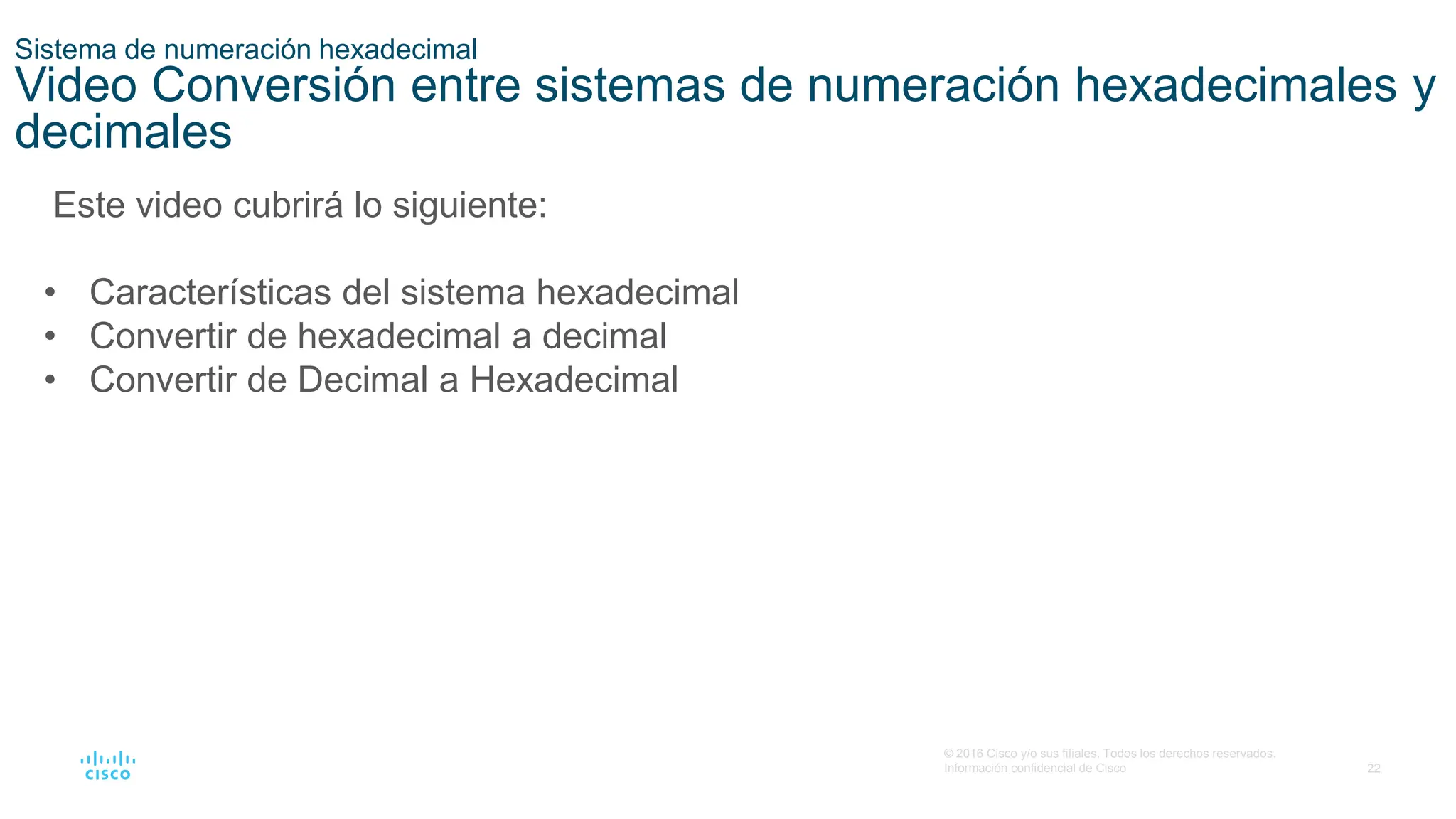 Sistema de numeración ccna 1 del curso de cisco modulo 5 | PPTX ...