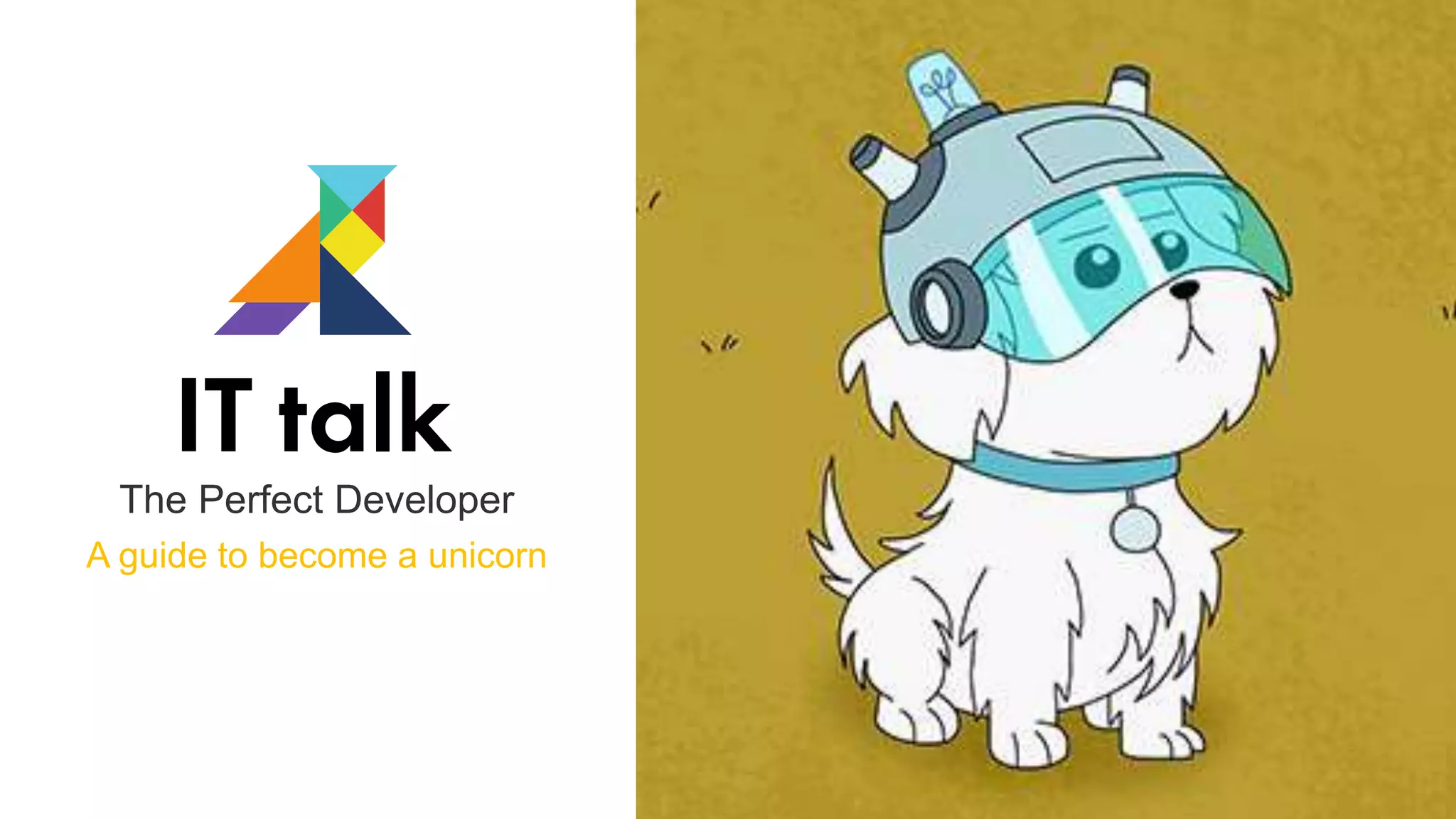 IT Talk - The perfect Developer - A guide to become a unicorn | PPT